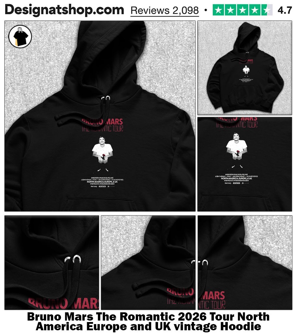 Bruno Mars The Romantic 2026 Tour North America Europe and UK vintage ...