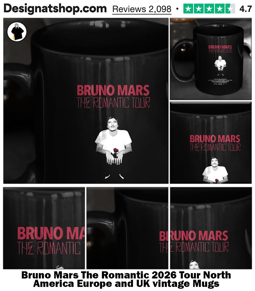 Bruno Mars The Romantic 2026 Tour North America Europe and UK vintage ...