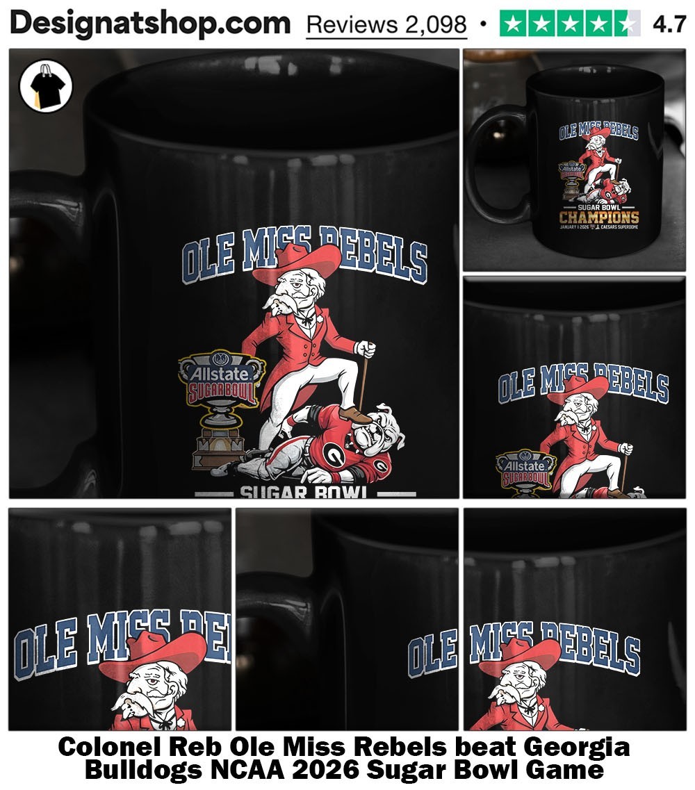 Colonel Reb Ole Miss Rebels beat Georgia Bulldogs NCAA 2026 Sugar Bowl ...