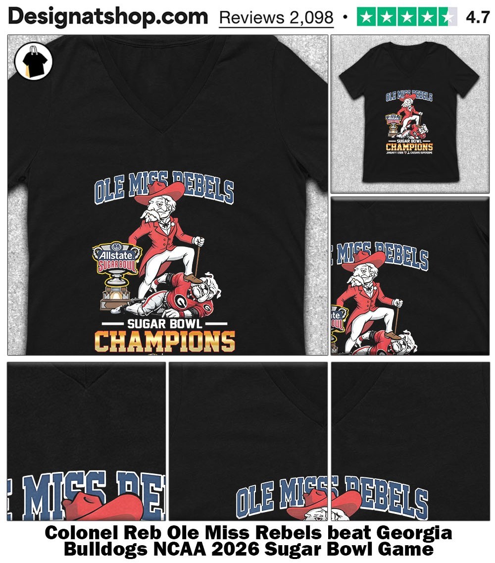 Colonel Reb Ole Miss Rebels beat Georgia Bulldogs NCAA 2026 Sugar Bowl ...