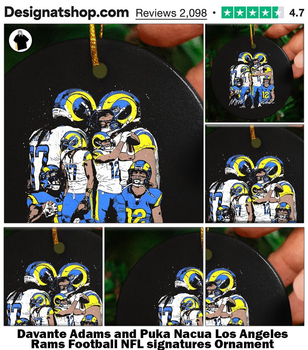 Davante Adams and Puka Nacua Los Angeles Rams Football NFL signatures ...