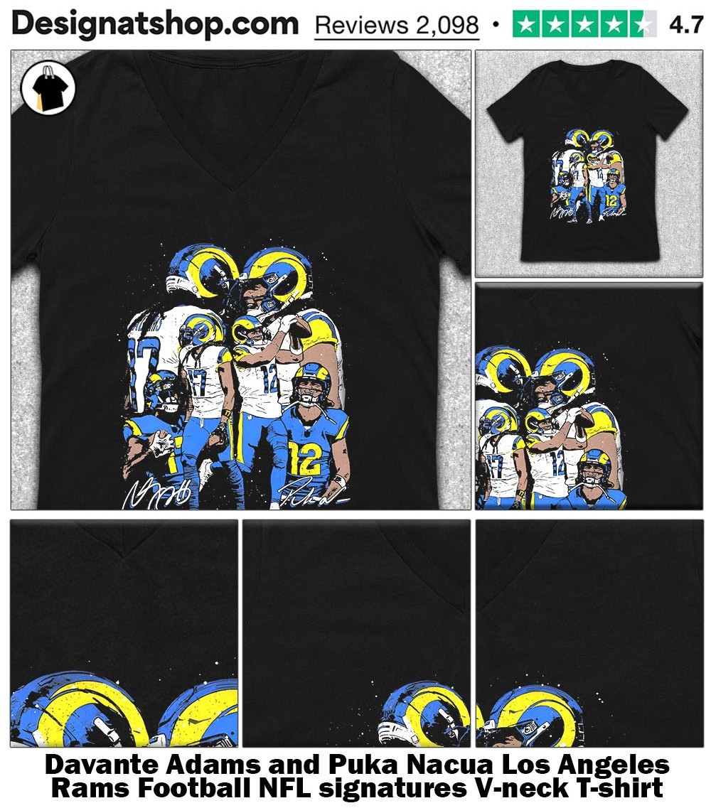 Davante Adams and Puka Nacua Los Angeles Rams Football NFL signatures ...