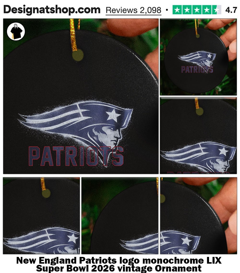 New England Patriots logo monochrome LIX Super Bowl 2026 vintage shirt ...